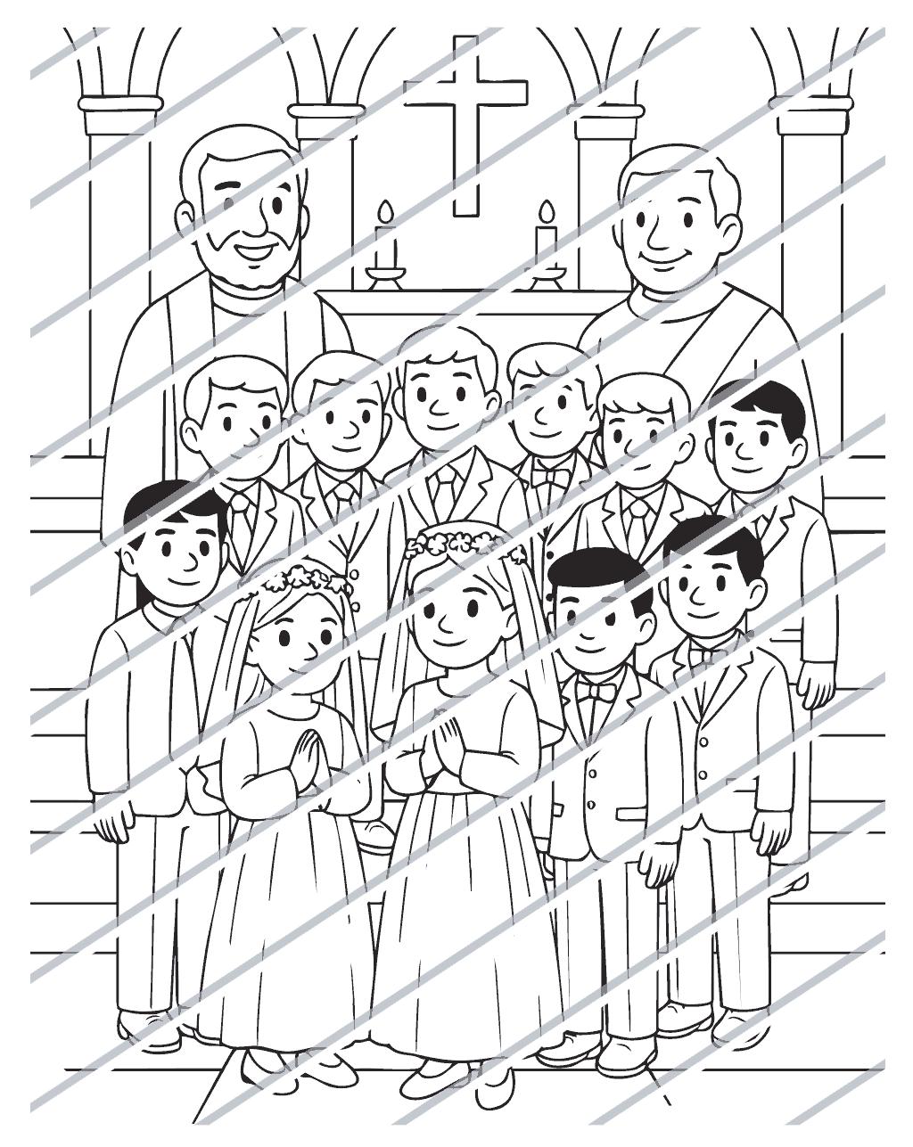 First Communion Coloring Pages for Kids –10 Catholic Worksheets for ...