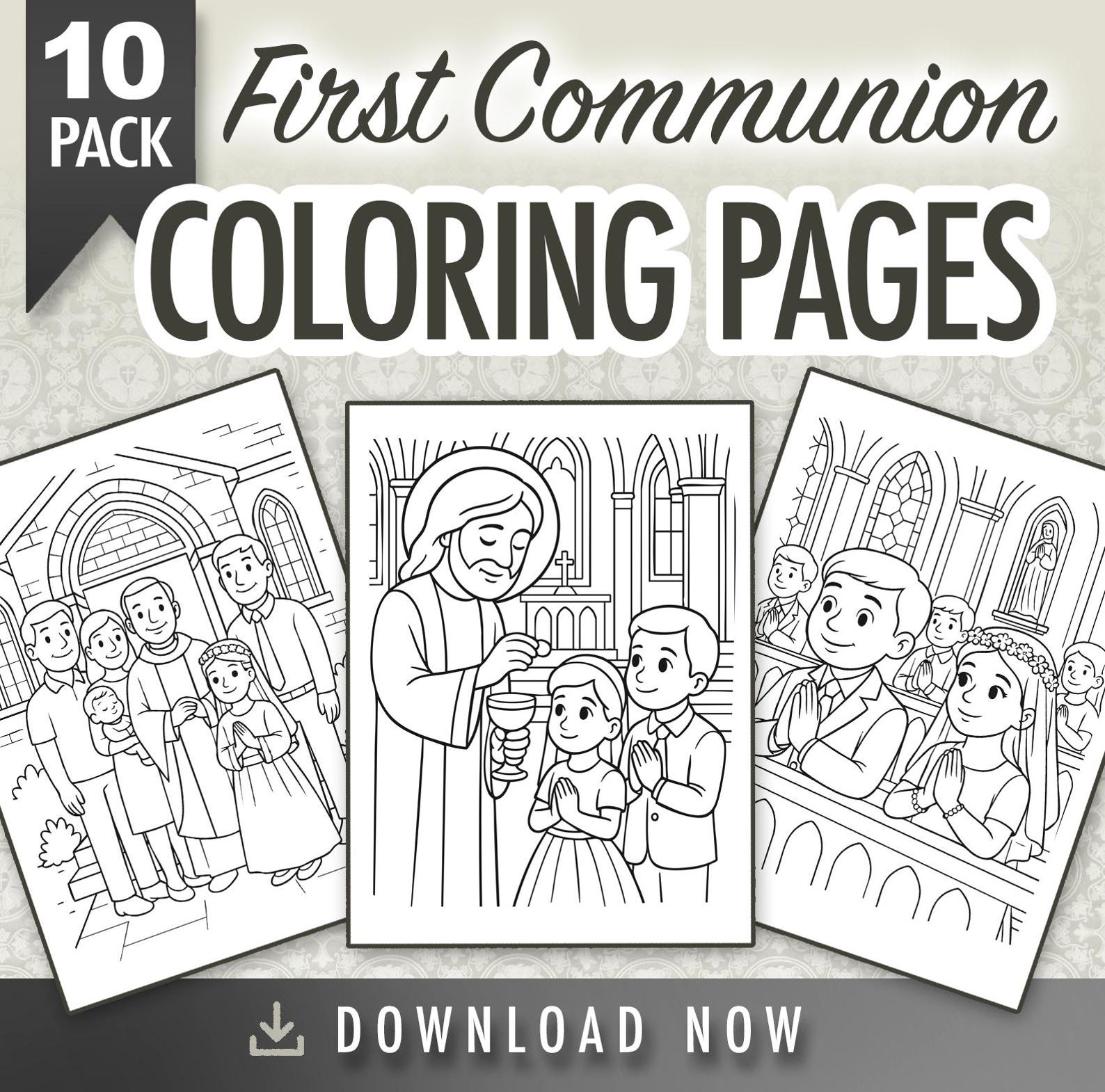 First Communion Coloring Pages for Kids –10 Catholic Worksheets for ...