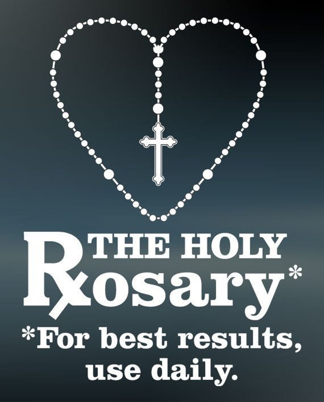 Holy Rosary Decal Sticker - Laptop Decal Car Sticker Decal - Catholic ...