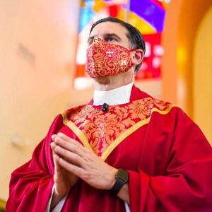 Catholic Liturgical Face Mask, Reusable Religious Face Covering, 3 ...