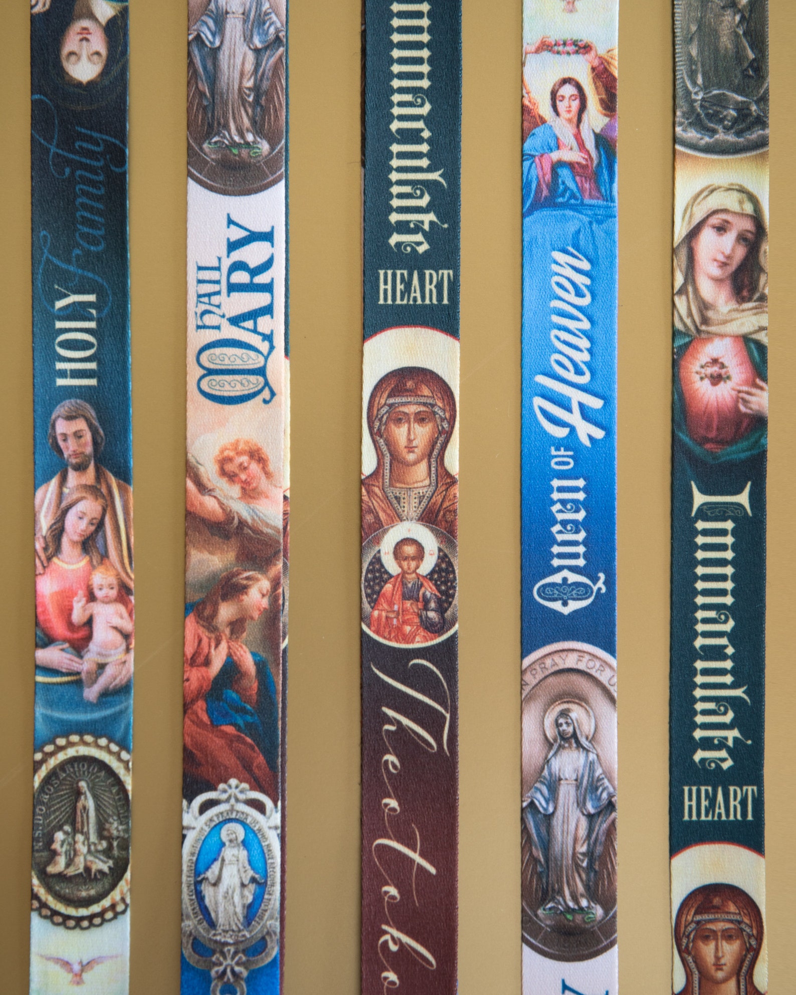 Mary Lanyard Catholic ID Badge Holder Marian Blessed Mother Lanyard ...