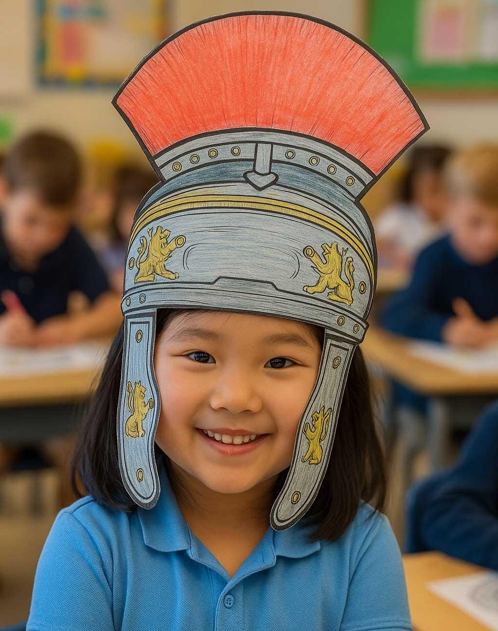 Roman Centurion Helmet – Printable Catholic Craft for Kids, Bible Armor ...