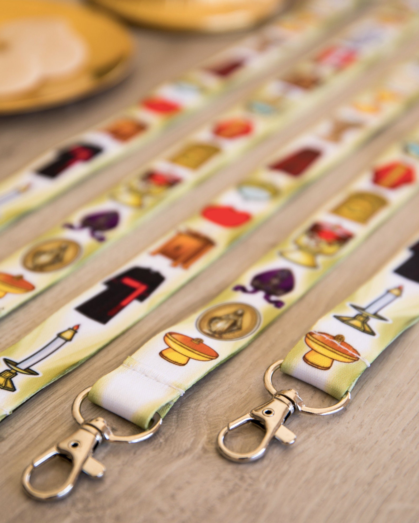 Catholic Mass Objects Lanyard Sacraments and Sacramentals ID Badge ...