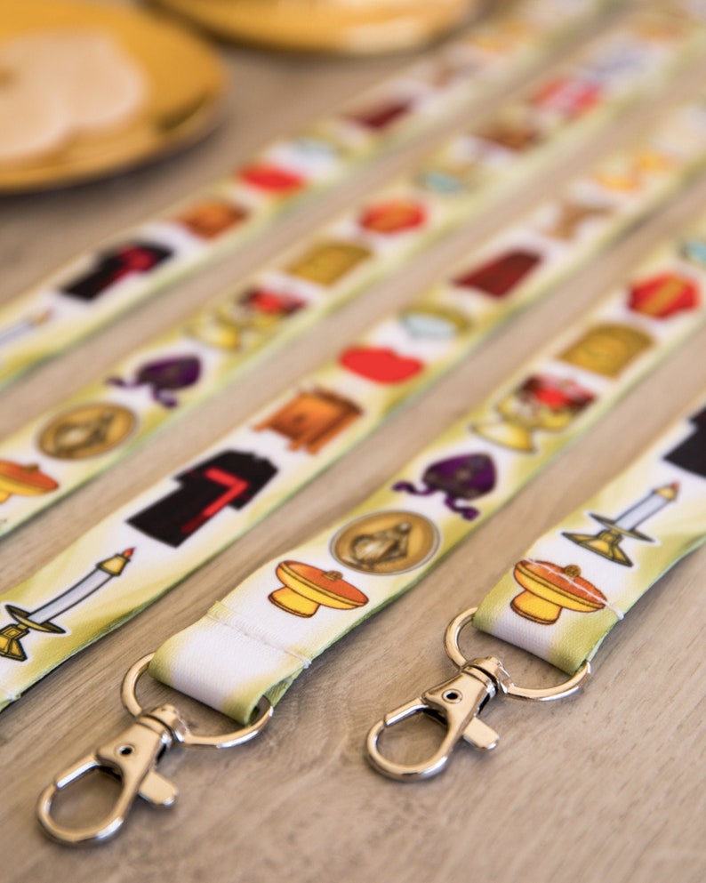 Catholic Mass Objects Lanyard Sacraments and Sacramentals ID - Etsy