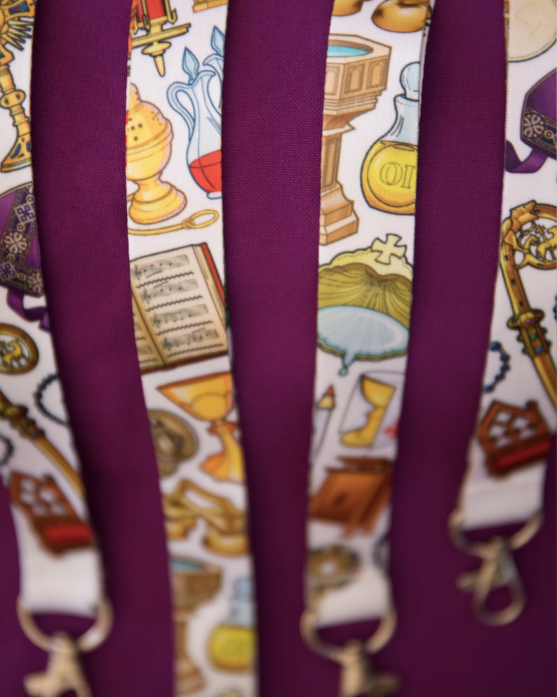 Catholic Mass Objects Lanyard Sacraments and Sacramentals ID - Etsy