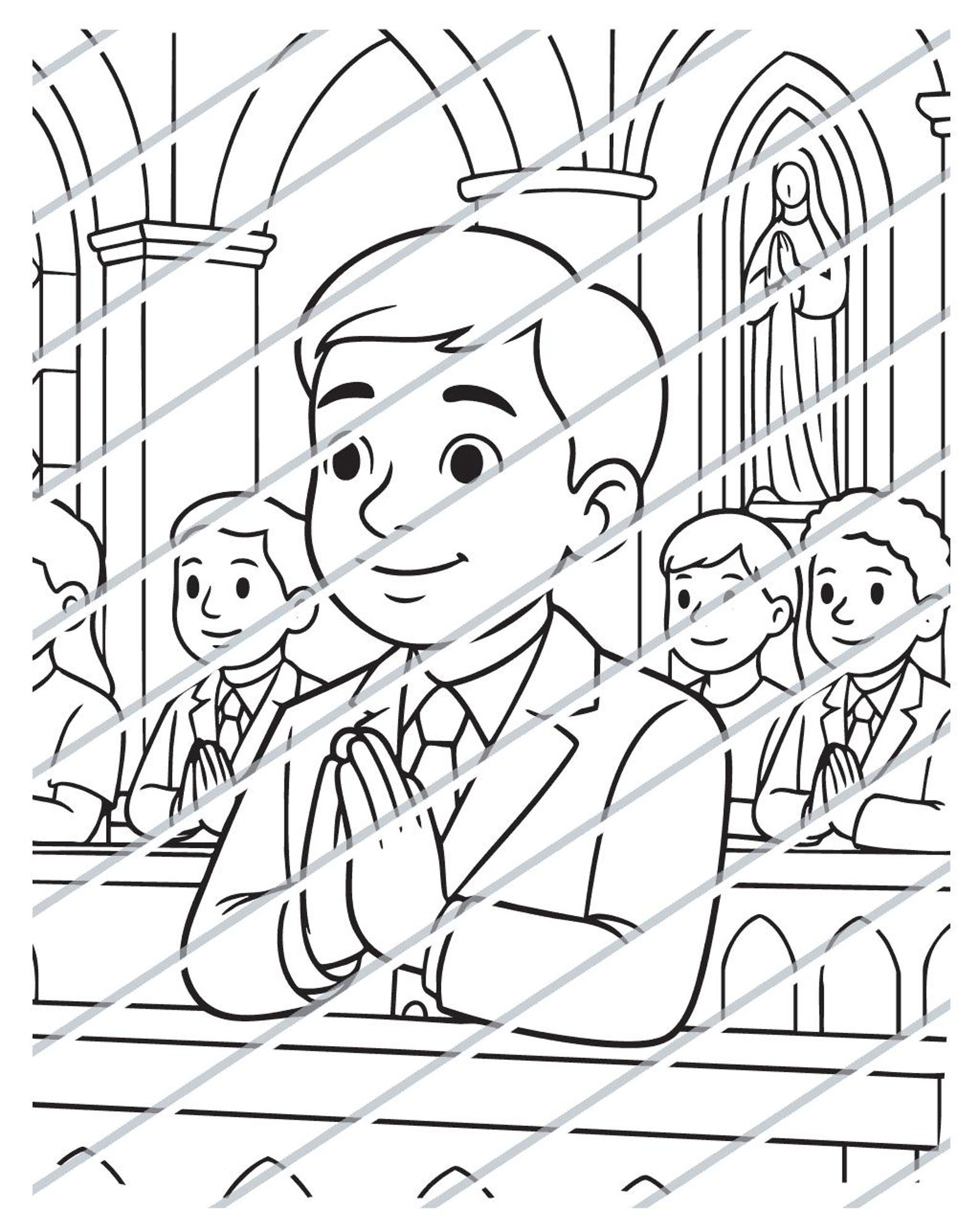 First Communion Coloring Pages for Kids –10 Catholic Worksheets for ...