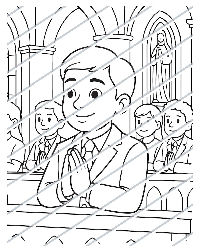 First Communion Coloring Pages for Kids –10 Catholic Worksheets for ...