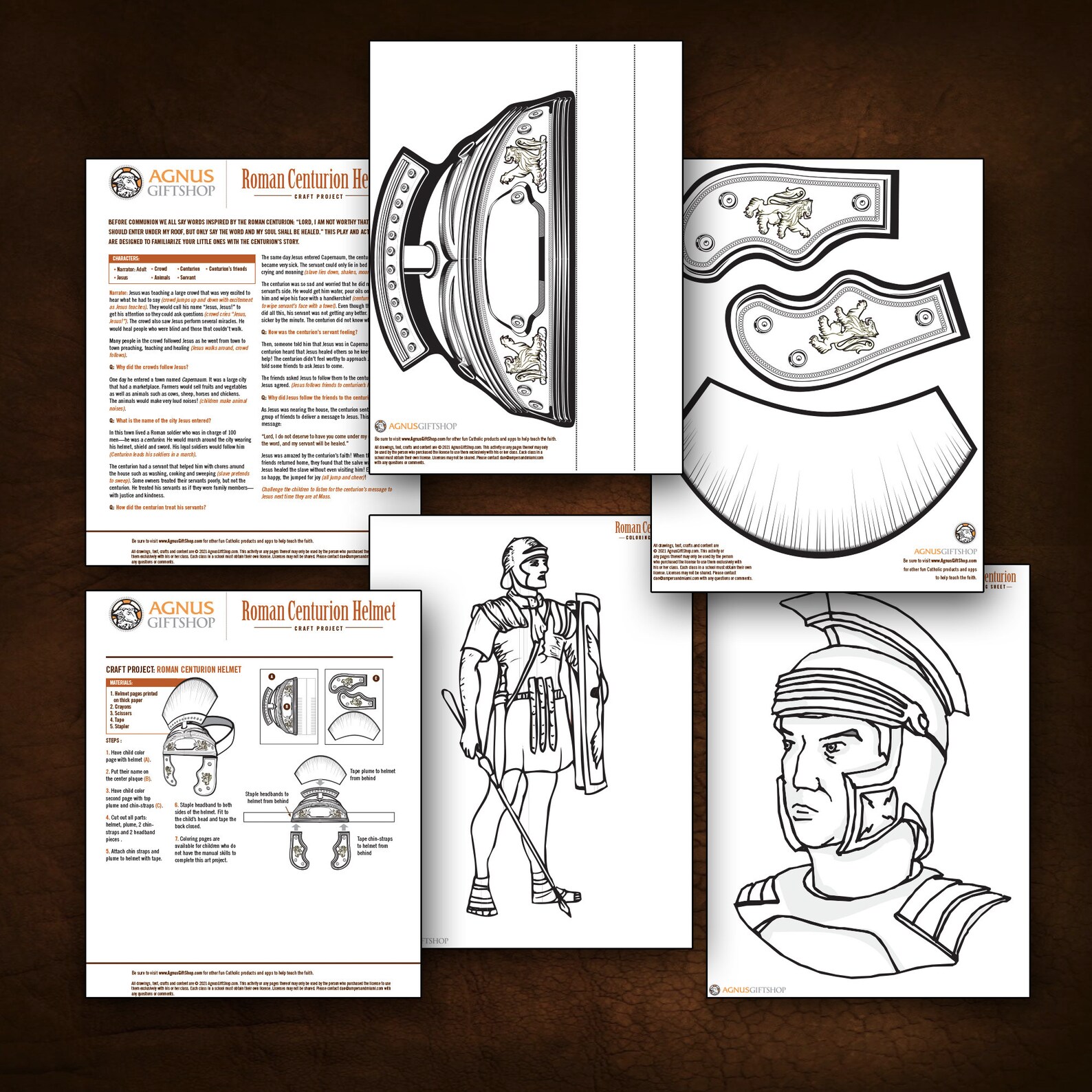 Catholic Centurion Helmet Lesson Art Craft Activity DIY Downloadable ...