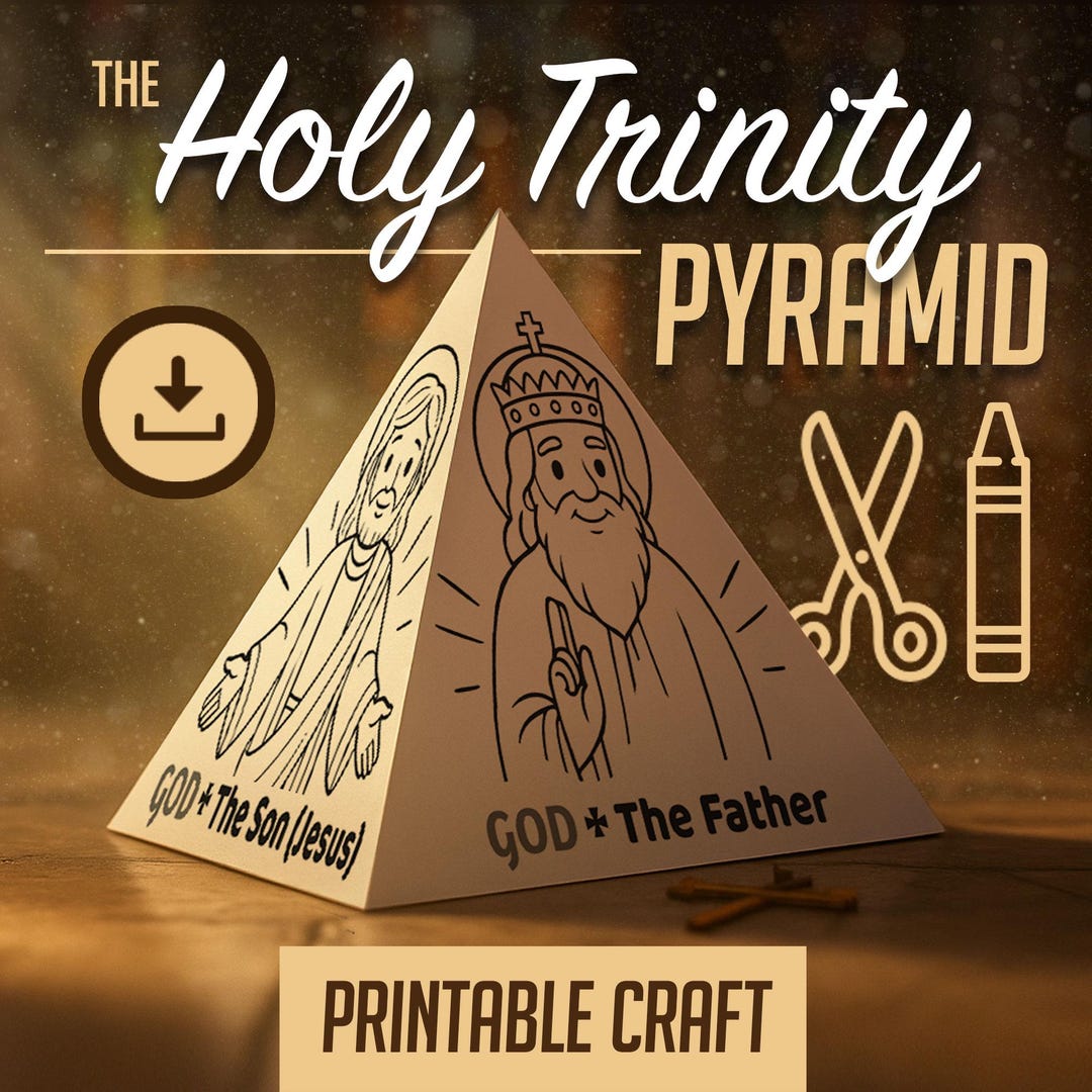 Holy Trinity Pyramid - Catholic Downloadable Craft - Etsy