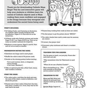 Printable Catholic Mass Bingo Game – Black and White | Downloadable ...
