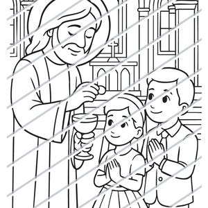 First Communion Coloring Pages for Kids –10 Catholic Worksheets for ...