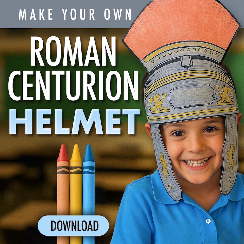 Roman Centurion Helmet – Printable Catholic Craft for Kids, Bible Armor ...