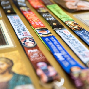 Catholic Saints Lanyard Saint Quotes ID Badge Holder Roman Catholicism ...
