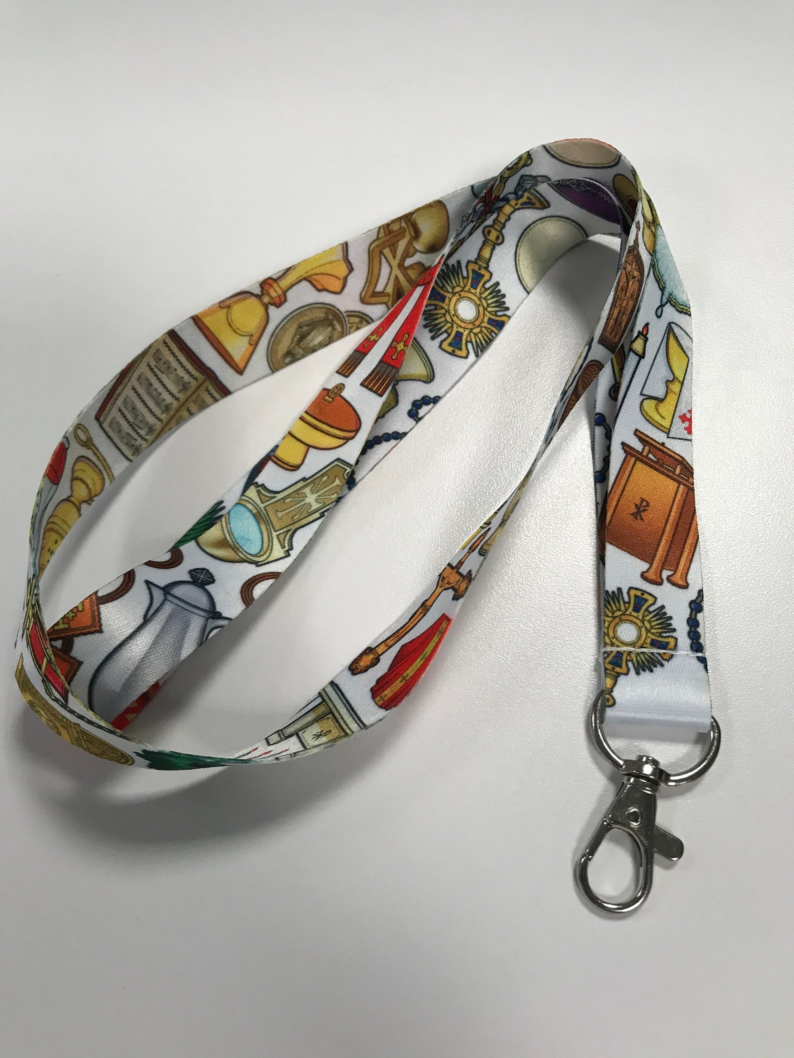 Catholic Mass Objects Lanyard Sacraments and Sacramentals ID - Etsy