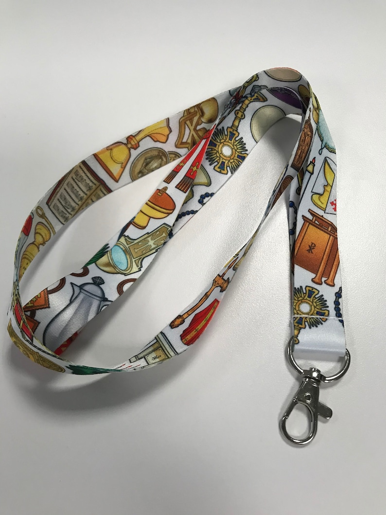 Catholic Mass Objects Lanyard Sacraments and Sacramentals ID - Etsy
