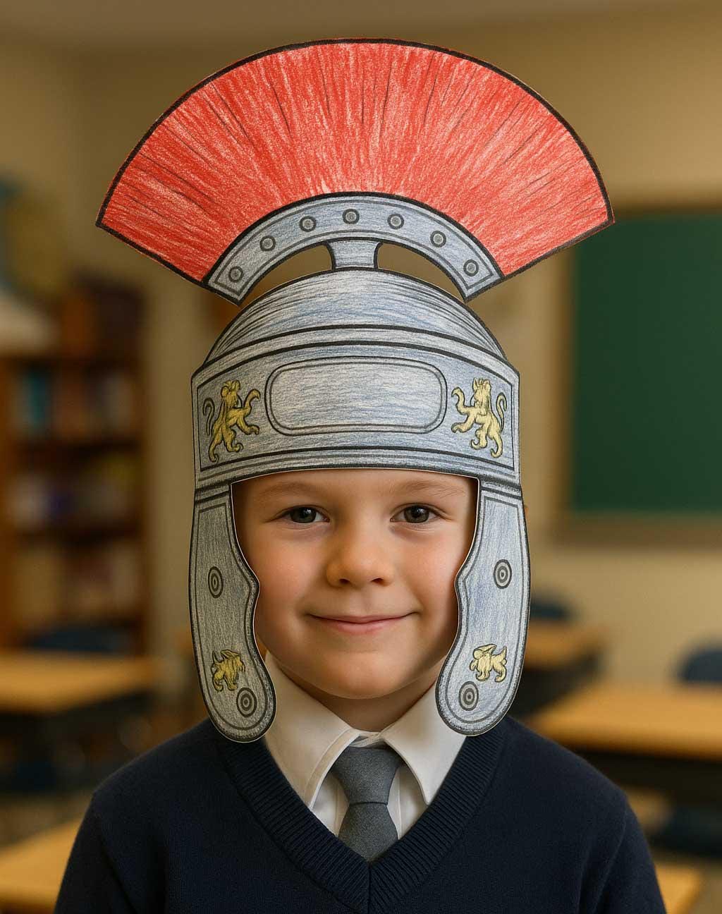 Roman Centurion Helmet – Printable Catholic Craft for Kids, Bible Armor ...