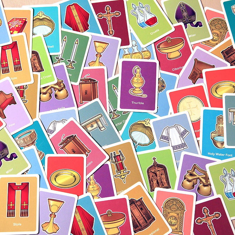 Catholic Mass Liturgical Vocabulary Memory Match Card Game (volume I ...