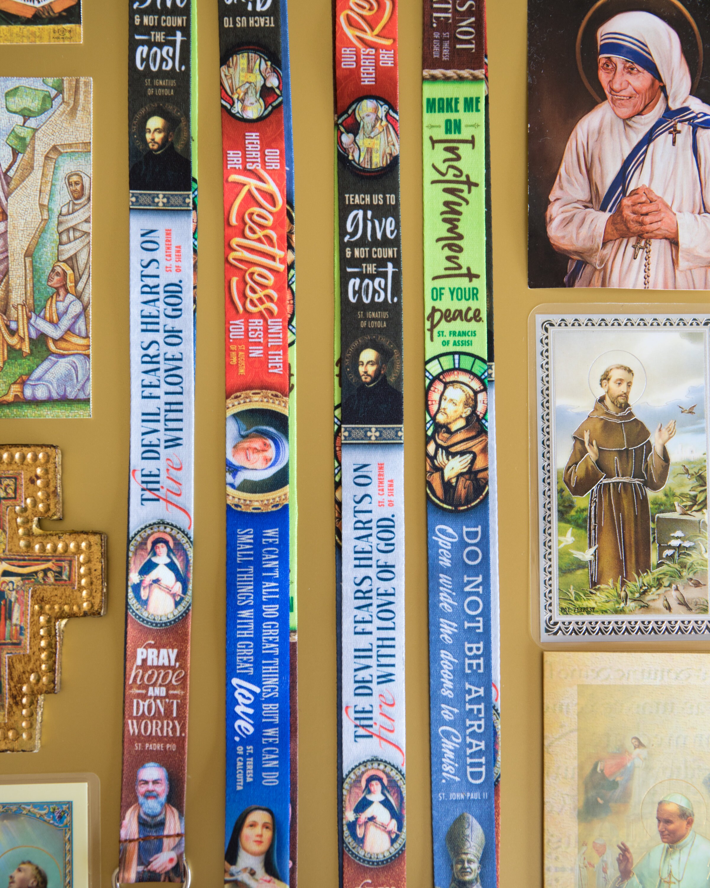 Catholic Saints Lanyard Saint Quotes ID Badge Holder Roman | Etsy