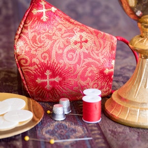 Catholic Liturgical Face Mask, Reusable Religious Face Covering, 3 ...