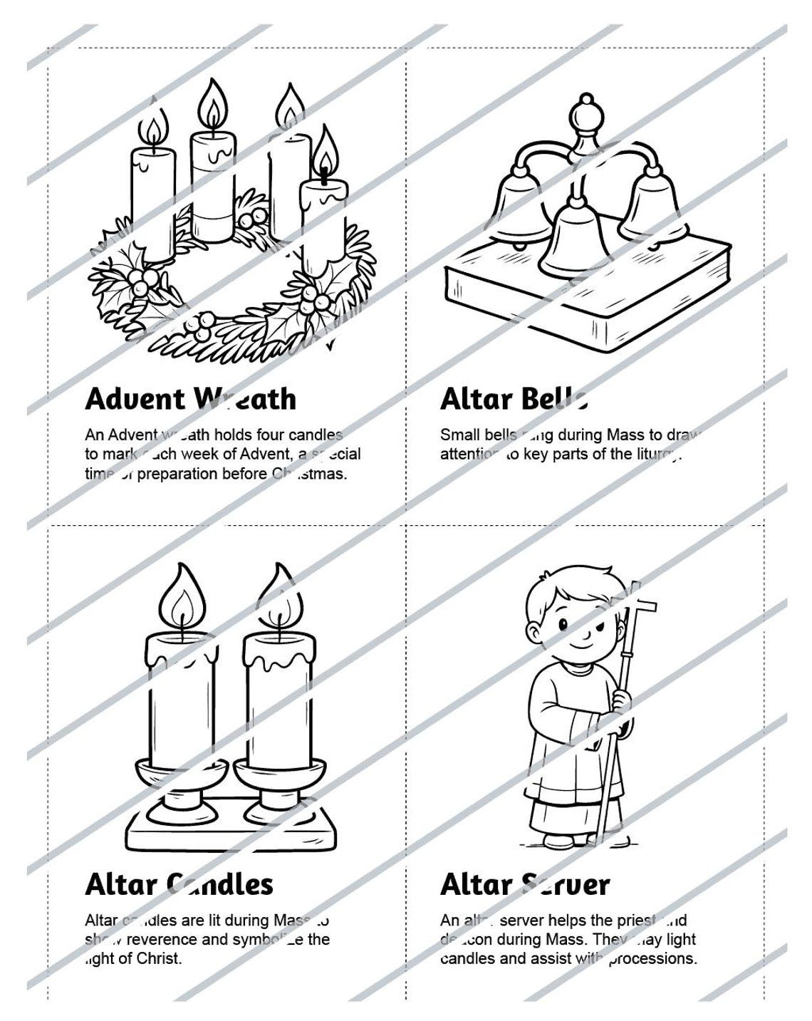 Printable Catholic Mass Bingo Game – Black and White | Downloadable ...