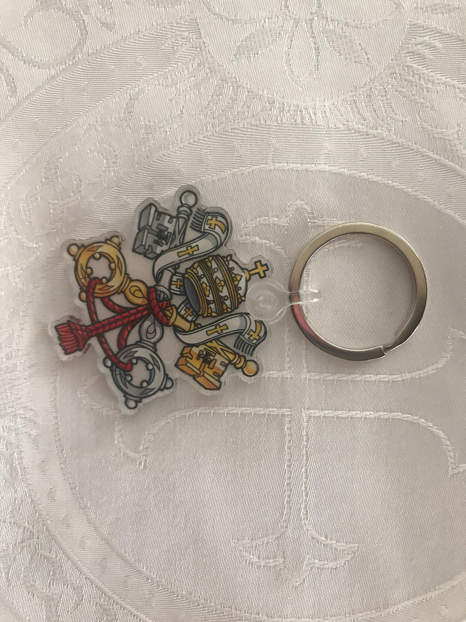 Vatican Seal Key Chain Catholic Church Keychain - Etsy