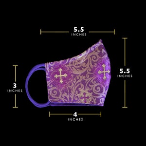 Catholic Liturgical Face Mask, Reusable Religious Face Covering, 3 ...