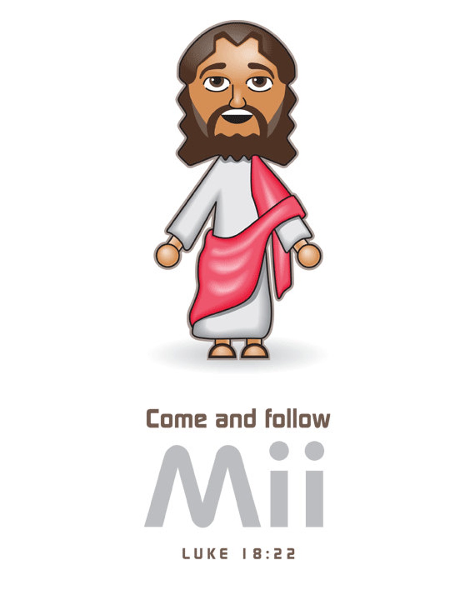 Catholic Christian Jesus Follow Mii Wii T-shirt - Etsy
