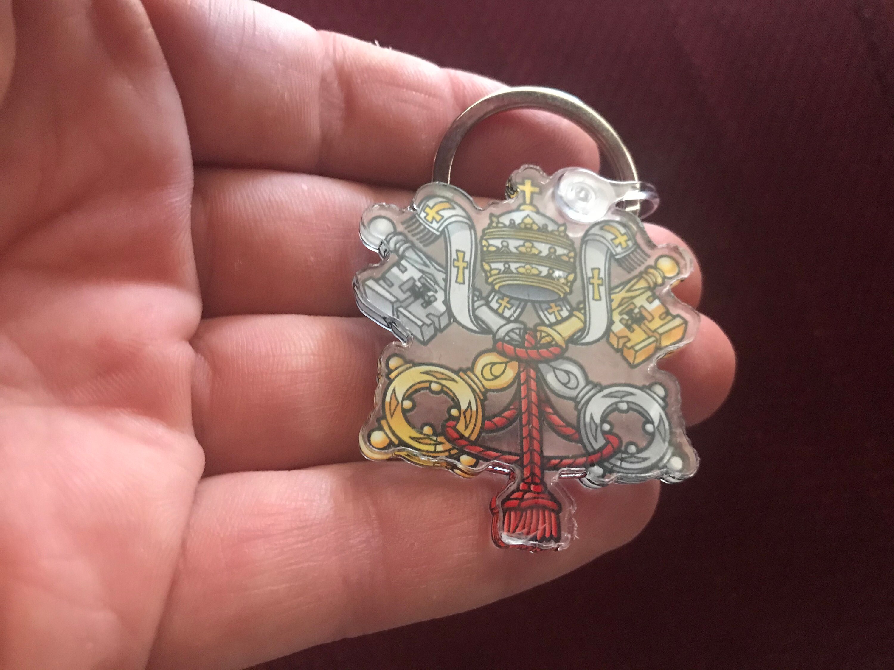 Vatican Seal Key Chain Catholic Church Keychain | Etsy