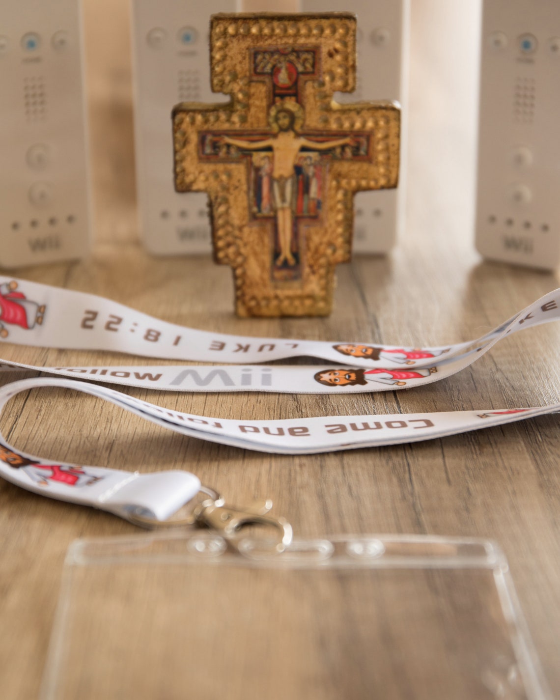 Jesus Wii Lanyard Child Student ID Badge Holder Christ Keychain - Etsy