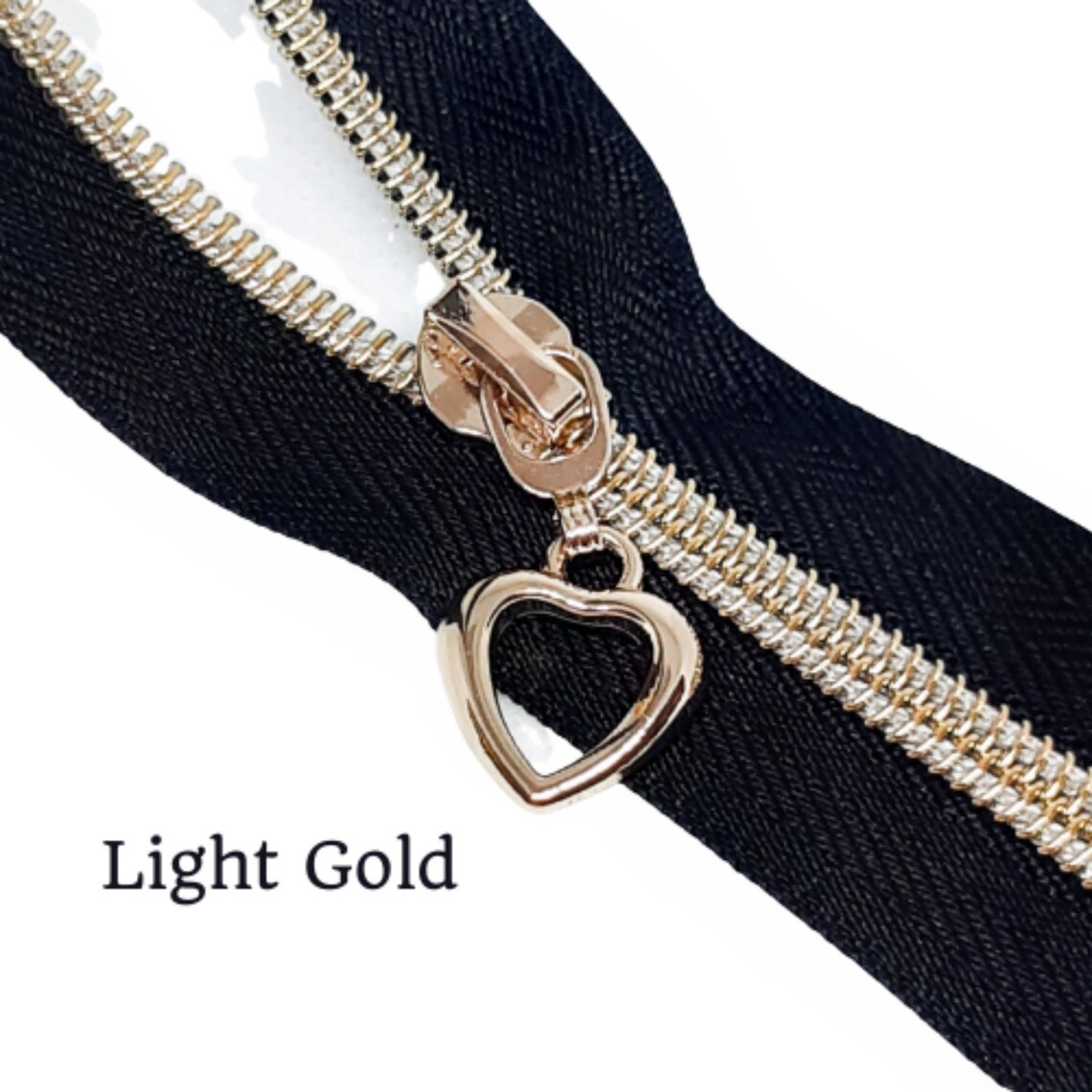 Zipper slider 5 heart shaped zipper pull 5 colours | Etsy