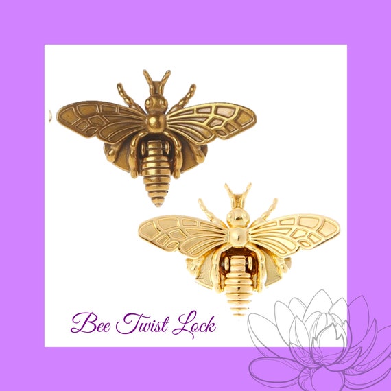 Gold Bee Twist Lock for Purses and Bags | Etsy Australia