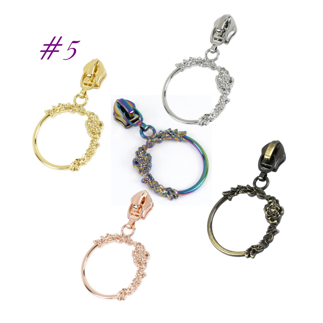 Zipper Slider #5 | Ring of Roses Zipper Pull 5 Colours - Etsy