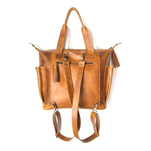 Classic Leather Backpack Convertible Backpack Backpack - Etsy