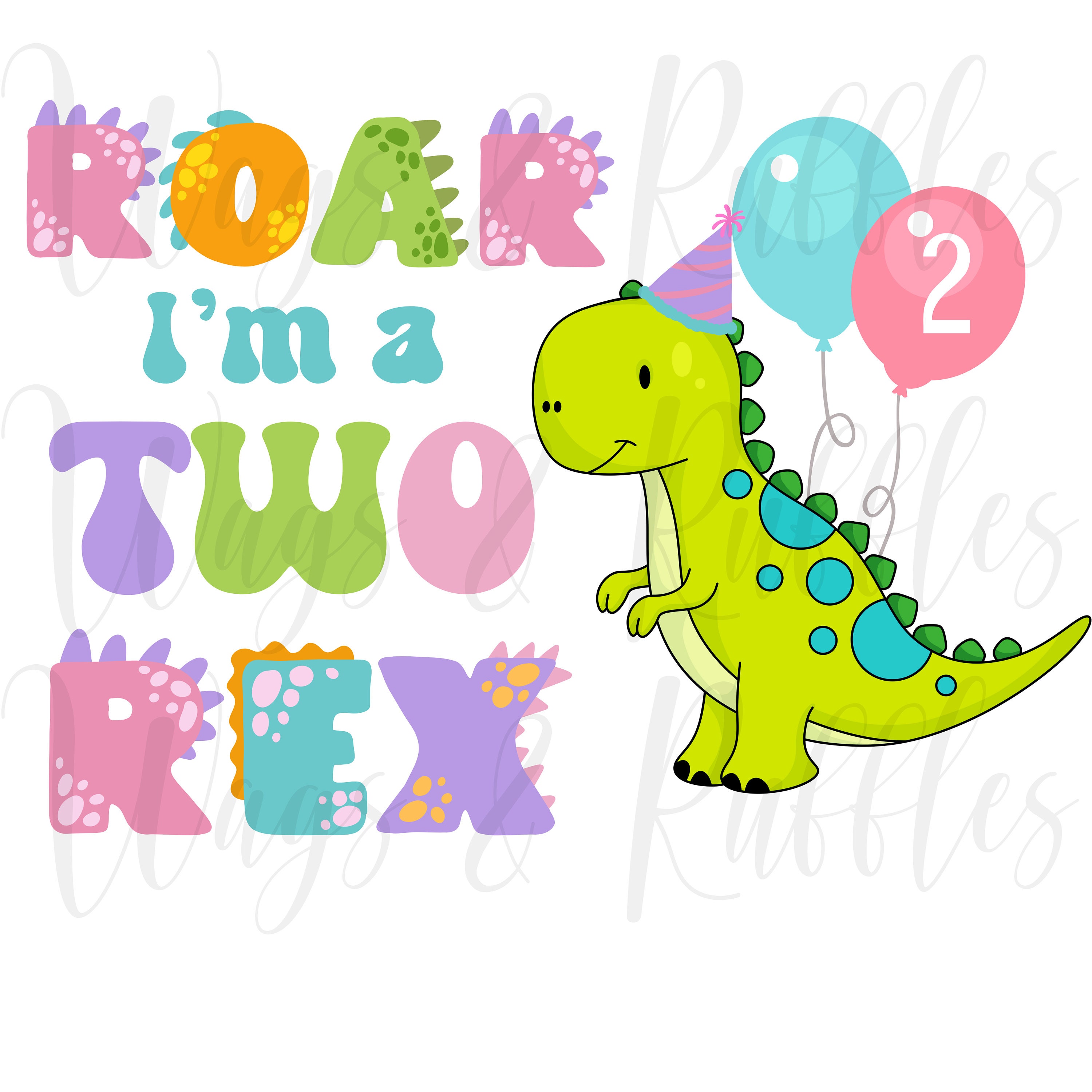 Girl Two Rex Png, Two A-saurus Png, Tworex Birthday Shirt Png - Etsy