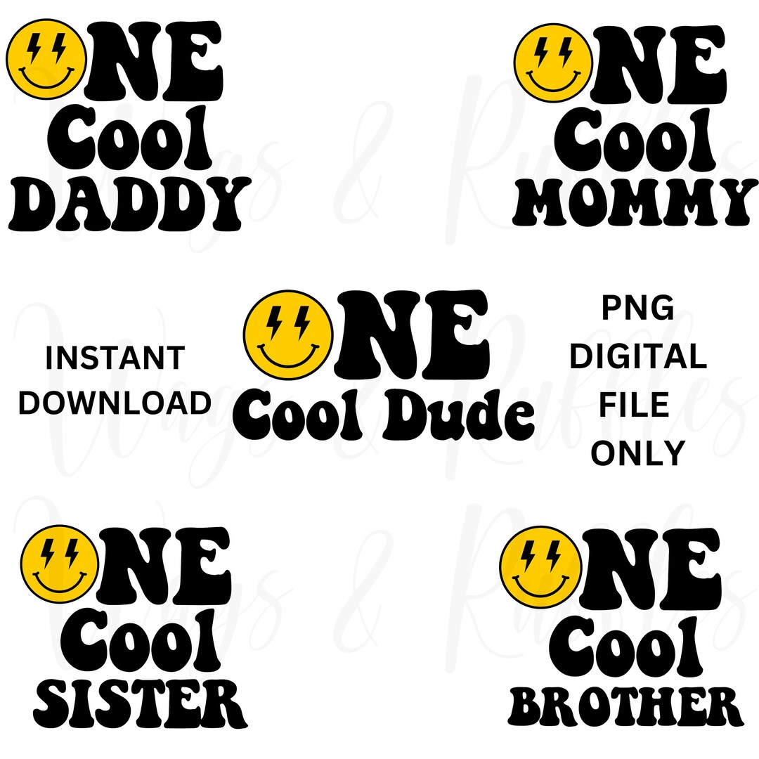 One Cool Dude Png , Family Cool Bday Bundle Files, Cool Family ...