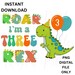 Boy Three Rex Png, Three A-saurus Png, Threerex 3rd Birthday Shirt Png ...