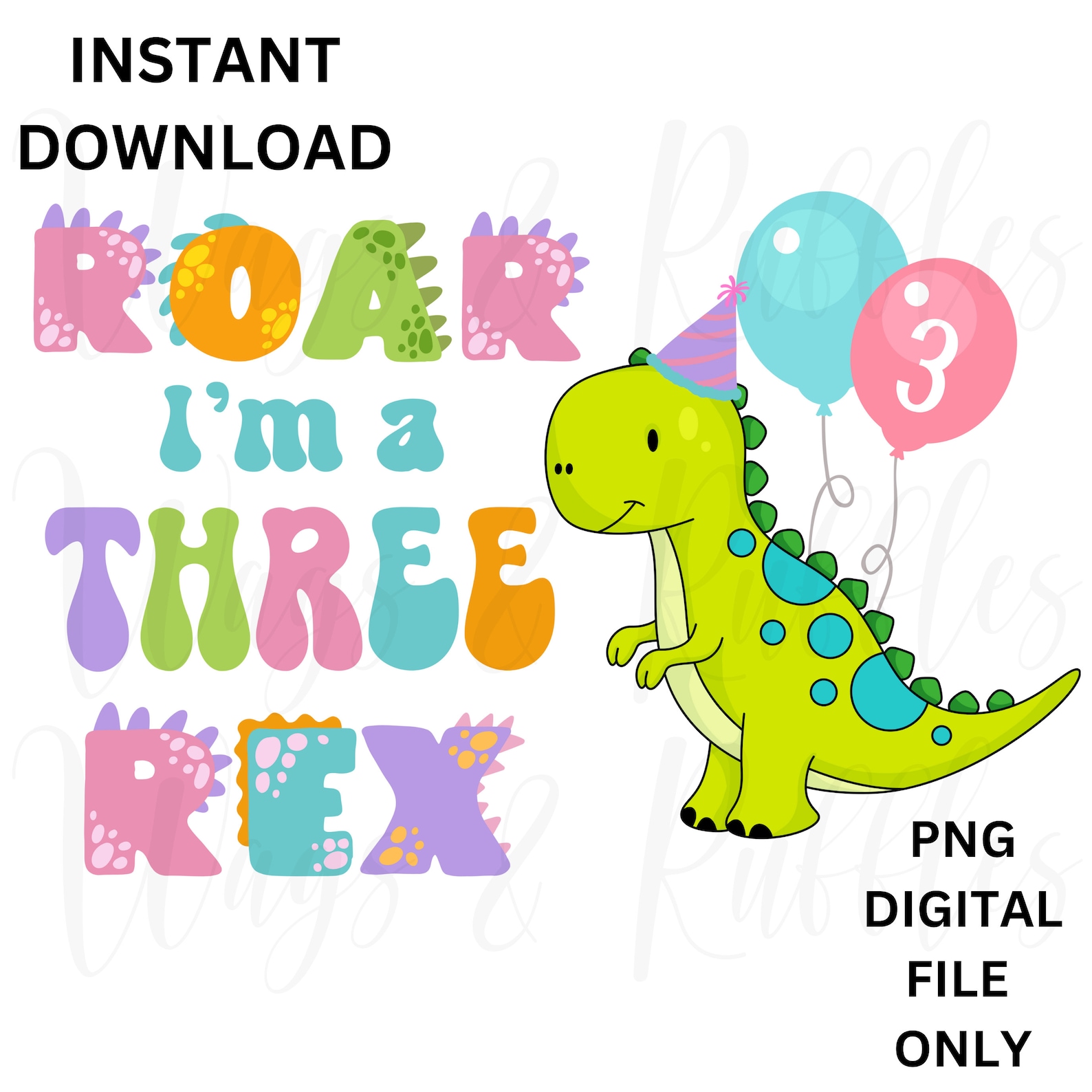 Girl Three Rex Png, Three-a-saurus Png, Threerex 3rd Birthday Shirt Png ...