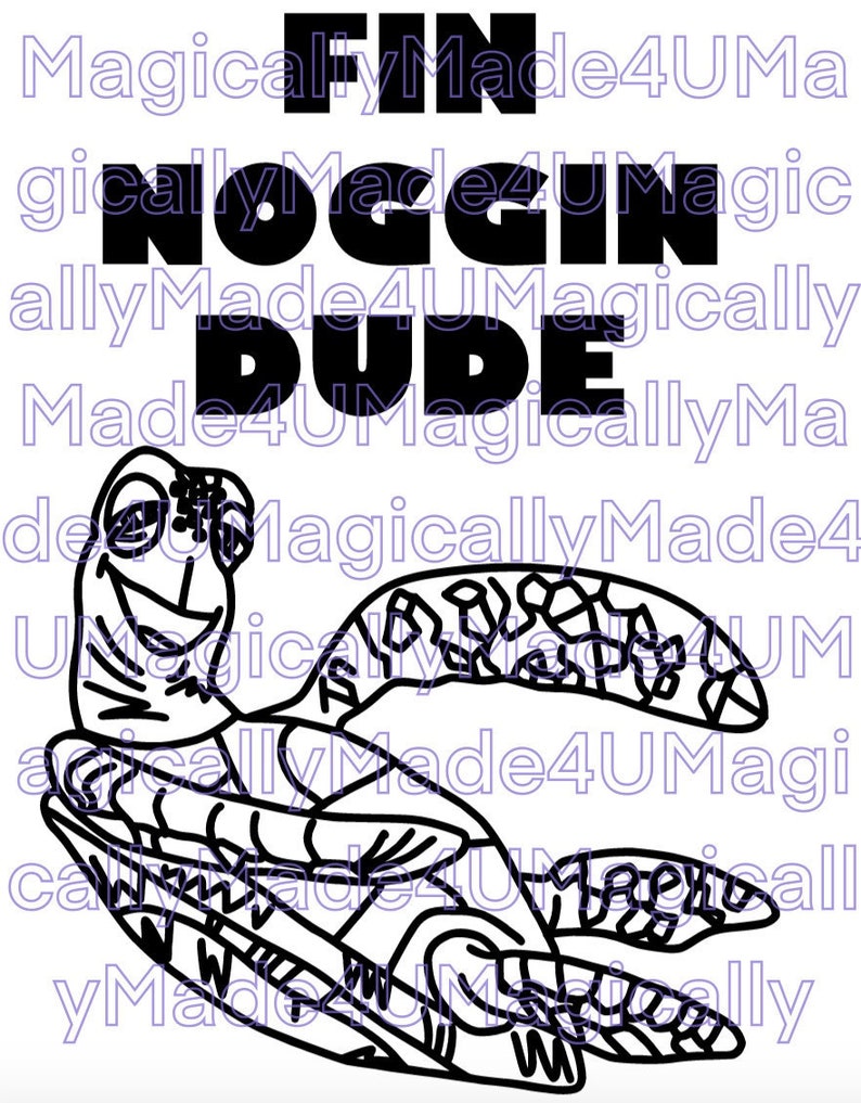 Dude Sea Turtle Download - Etsy