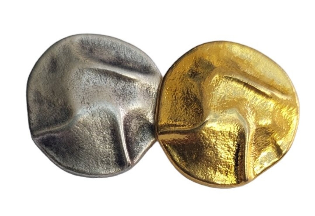 Genuine Vintage 1980’s/1990’s Antique Silver or Gold Battered Irregular ...