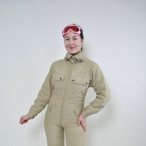 Retro One Piece Ski Suit 80s Snowsuit MEDIUM Size Minimalist - Etsy