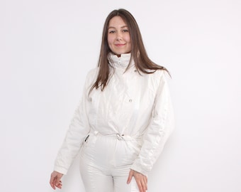 Vintage One Piece Ski Suit, 90s Black Ski Jumpsuit, Women Snowsuit, Size L - Etsy