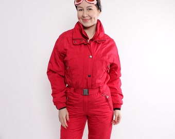 80s One Piece Ski Suit, Vintage Winter Jumpsuit, Women Snowsuit in Blue, Size S - Etsy