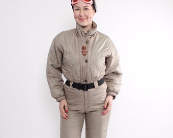 80s One Piece Ski Suit, Vintage Winter Jumpsuit, Women Snowsuit in Blue, Size S - Etsy