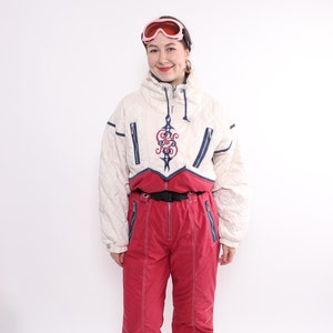 80s Killtec One Piece Ski Suit in White Color, Vintage Snowsuit ...