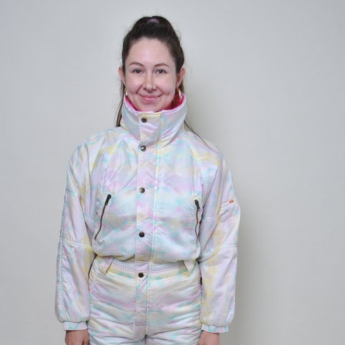 80s One Piece Ski Suit Retro Snowsuit Multicolor Funky Winter - Etsy