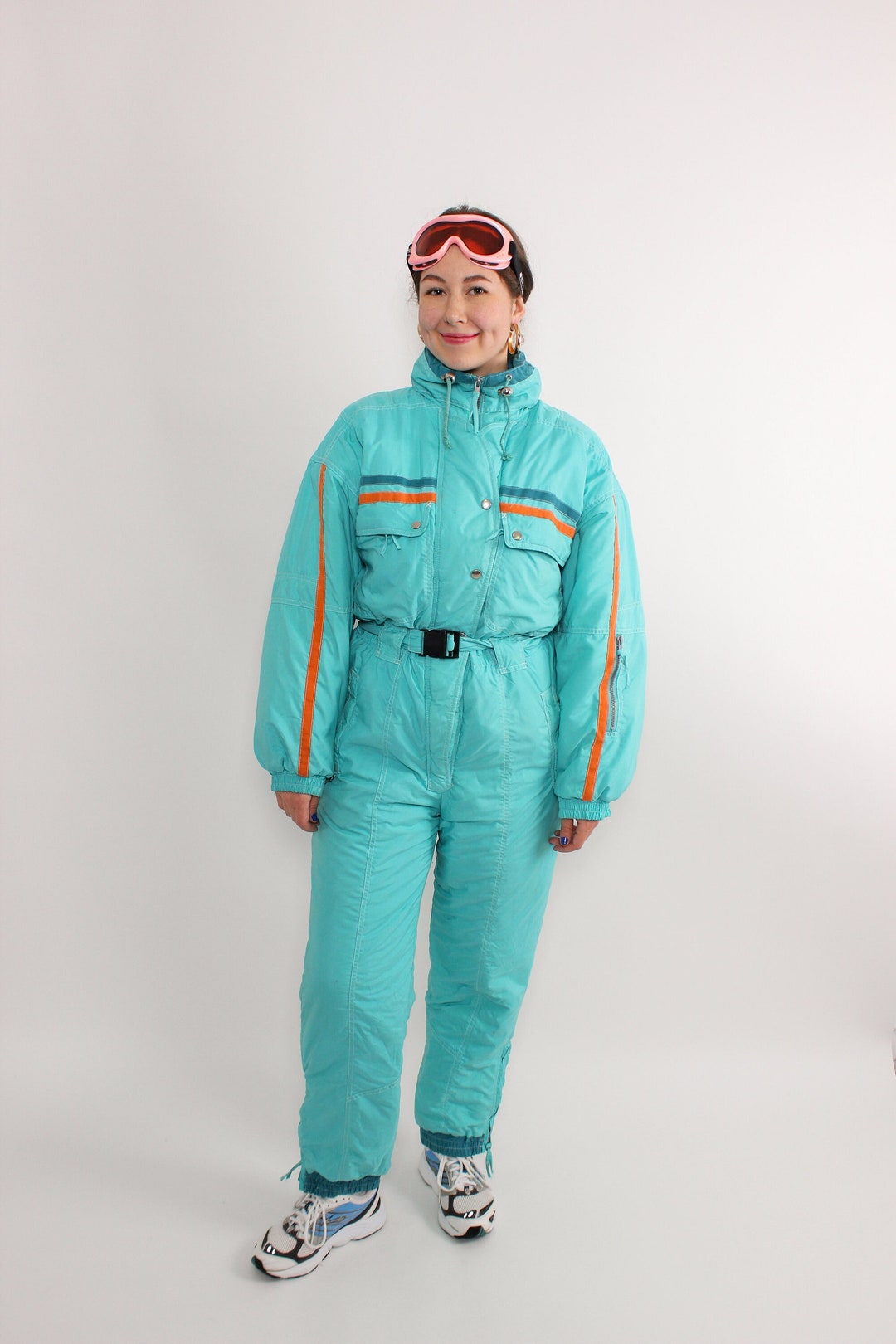 Vintage One Piece Ski Suit 90s Blue Ski Jumpsuit Retro - Etsy