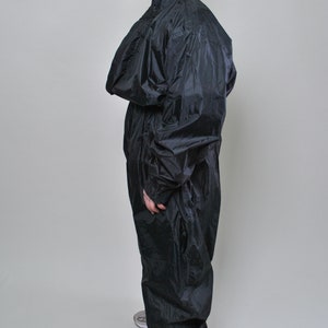 One Piece Windbreaker Suit, Vintage Men Black Rain Suit, Size XL - Etsy