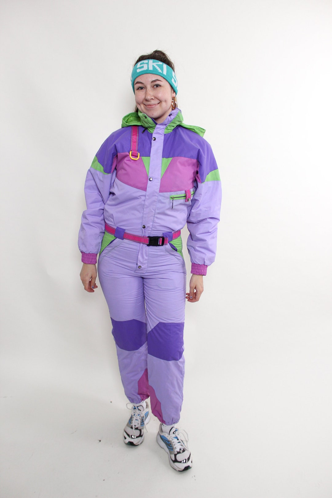 Vintage One Piece Ski Suit 90s Multicolor Ski Jumpsuit Retro - Etsy