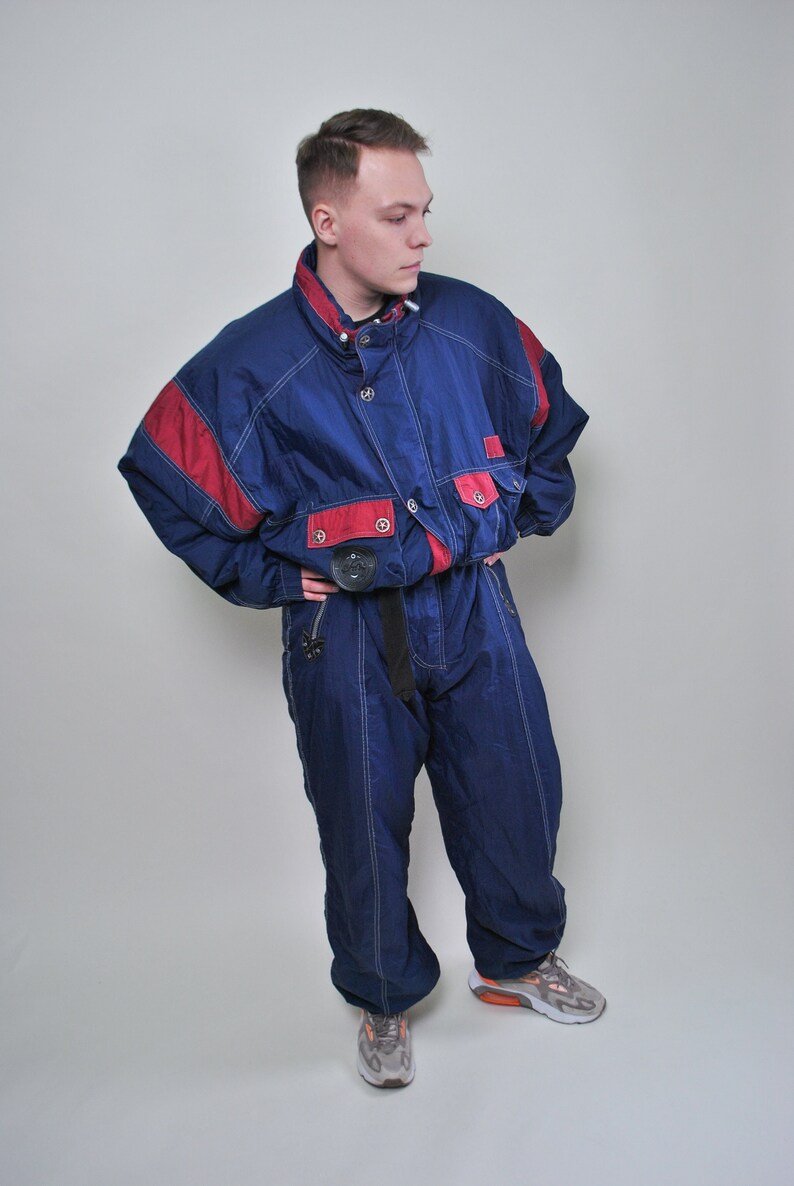 One Piece Ski Suit Men Plus Size Snow Suit in Blue Color XXL - Etsy