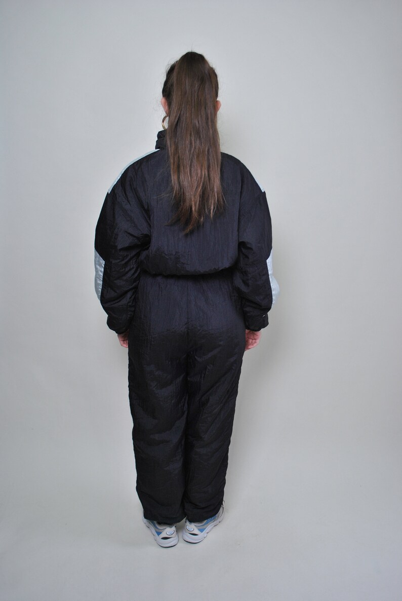 One Piece Black Ski Suit 90s Retro Style Funky Snow Suit - Etsy